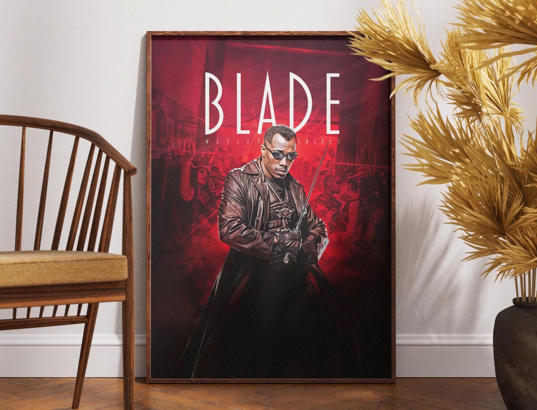 Blade Poster, Printable Wall Art, Movie Lovers Gift, Home Decor, Retro ...