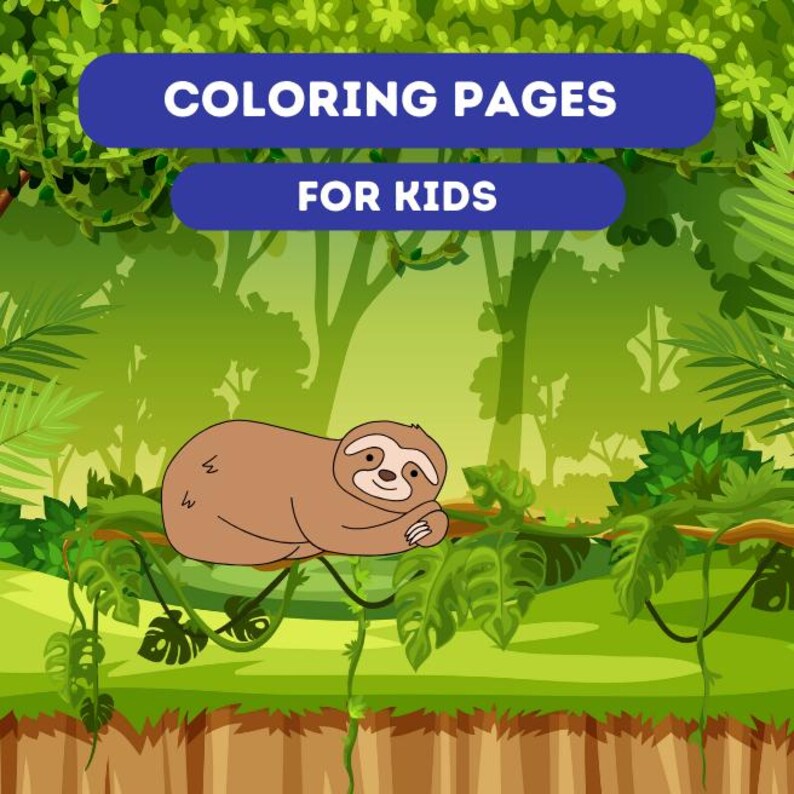 Animal Coloring Pages for Kids | Easy Kids Coloring Books | Easy ...