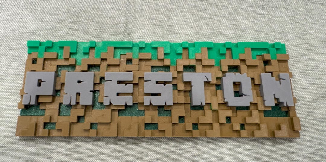 Custom MINECRAFT Wall Door Name Plate Sign - Etsy