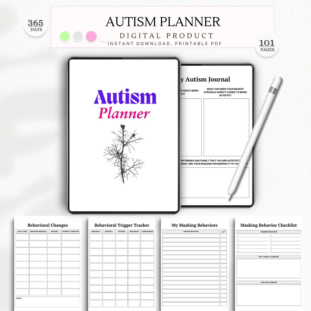 Autism Planner Journal, Weekly Planner, Special Needs Organizer, Daily ...