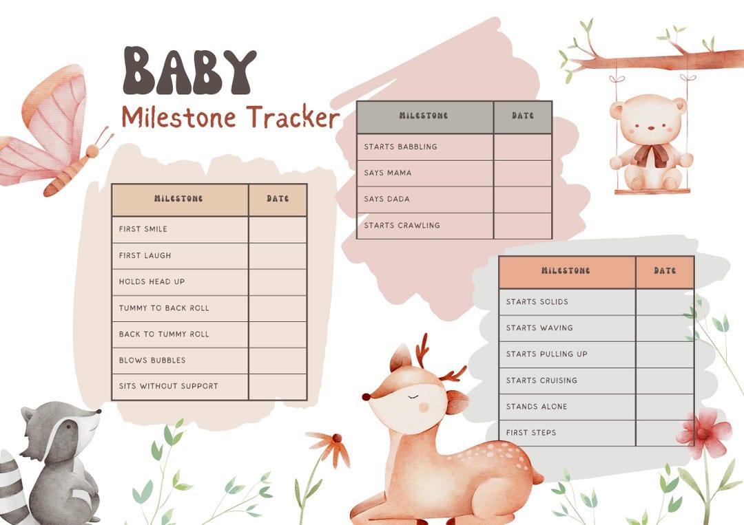 Baby Milestone Tracker - Etsy