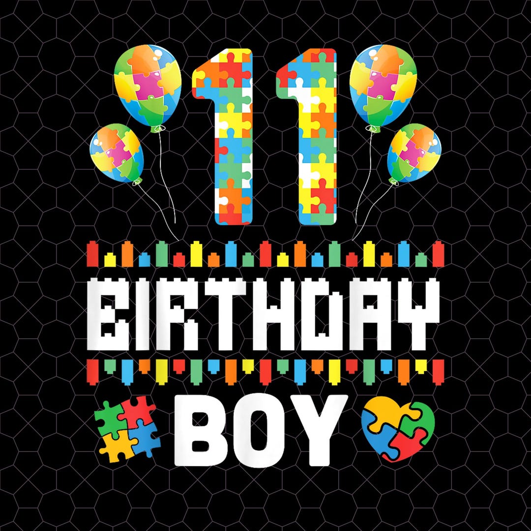 Puzzle Heart Balloons Happy Birthday Autism Png, Puzzle Piece Png ...