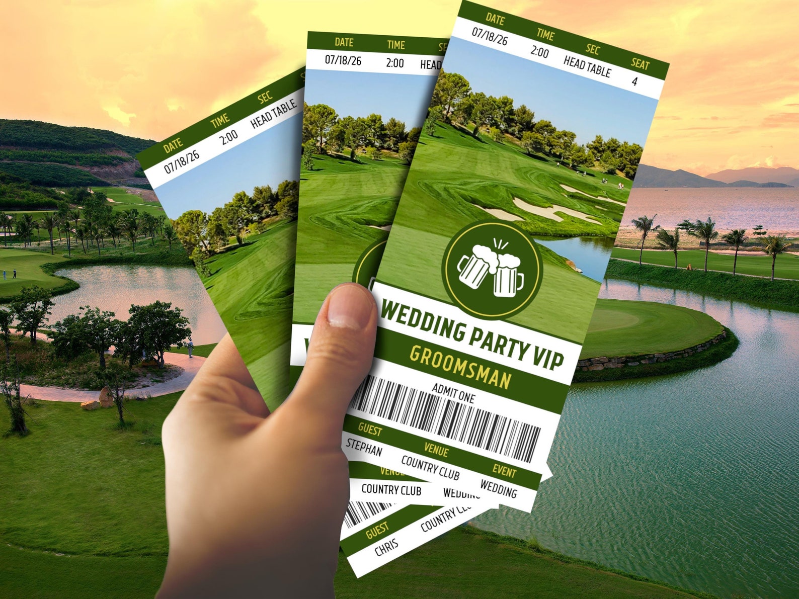 Groomsmen Proposal Ticket Golf, Groomsmen Golf Gift, Bestman Gift ...