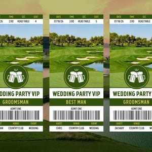 Groomsmen Proposal Ticket Golf, Groomsmen Golf Gift, Bestman Gift ...