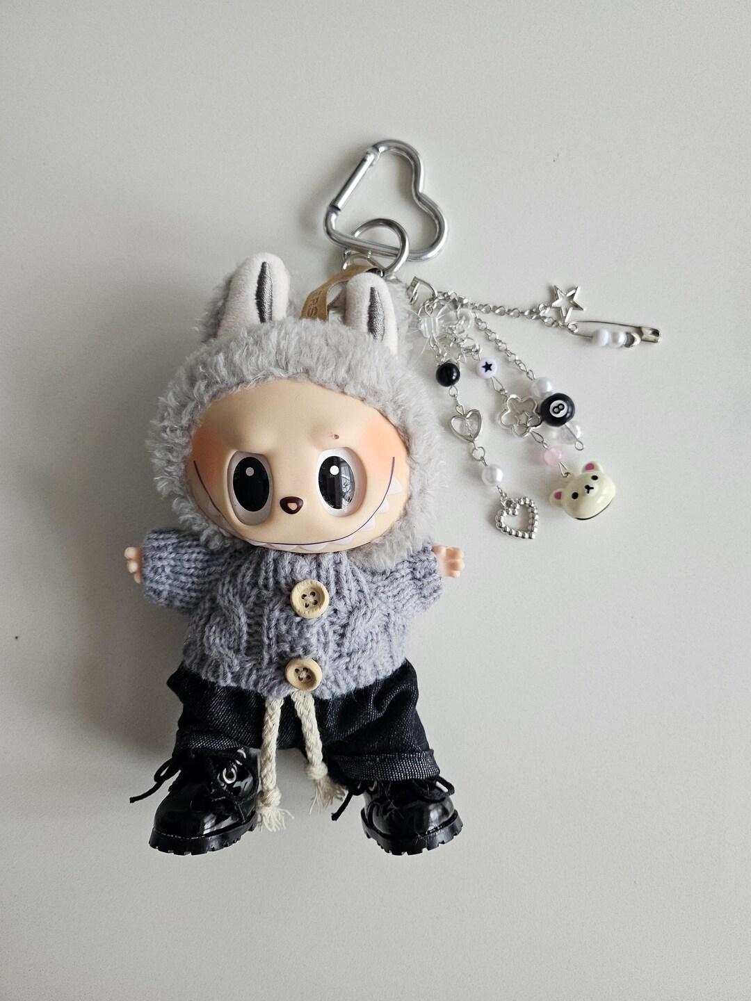 Full Body Labubu Lucky 8 , Fully Dressed+shoes Has Multiple Charms ...