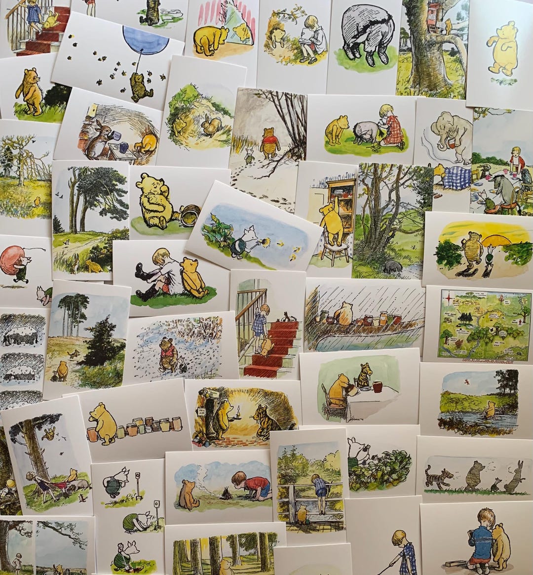 Winnie the Pooh Postcard MEGA Lucky Dip: Vintage Style A.A Milne ...
