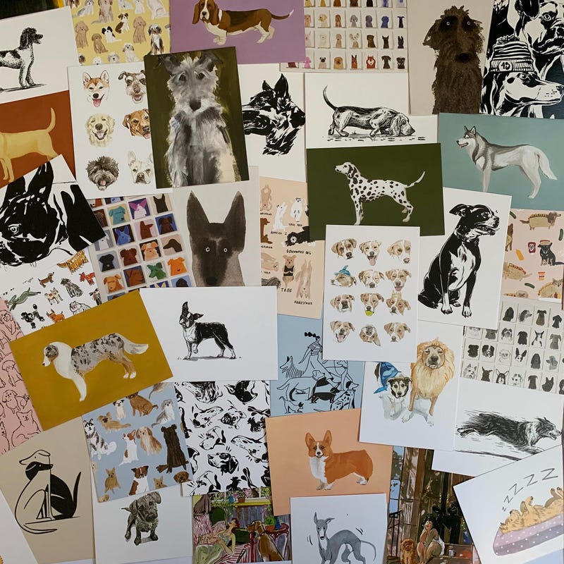 Dog Postcard - Etsy