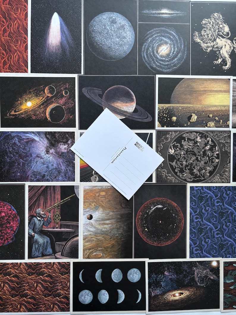 Planetarium Postcards: Collectible Solar System Museum Art Prints ...