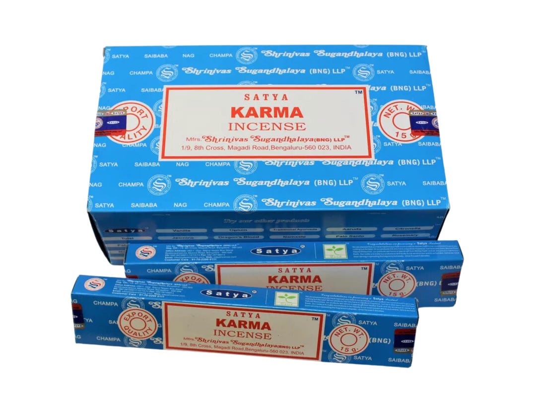Satya Karma Incense Sticks 15 Gram (pack of 12) Natural Fragrance ...
