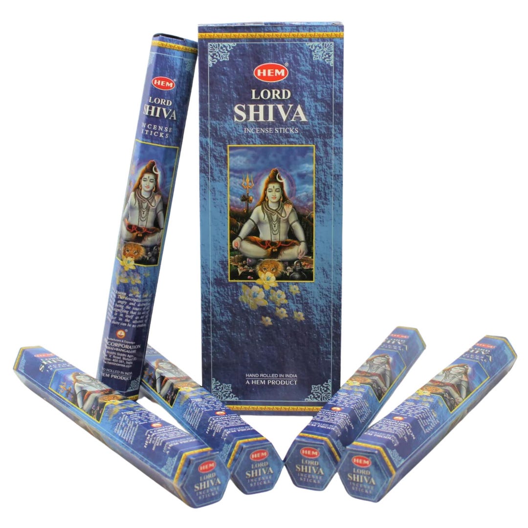 HEM Lord Shiva Incense Sticks - (pack of 6) Long-lasting, Natural Aroma ...
