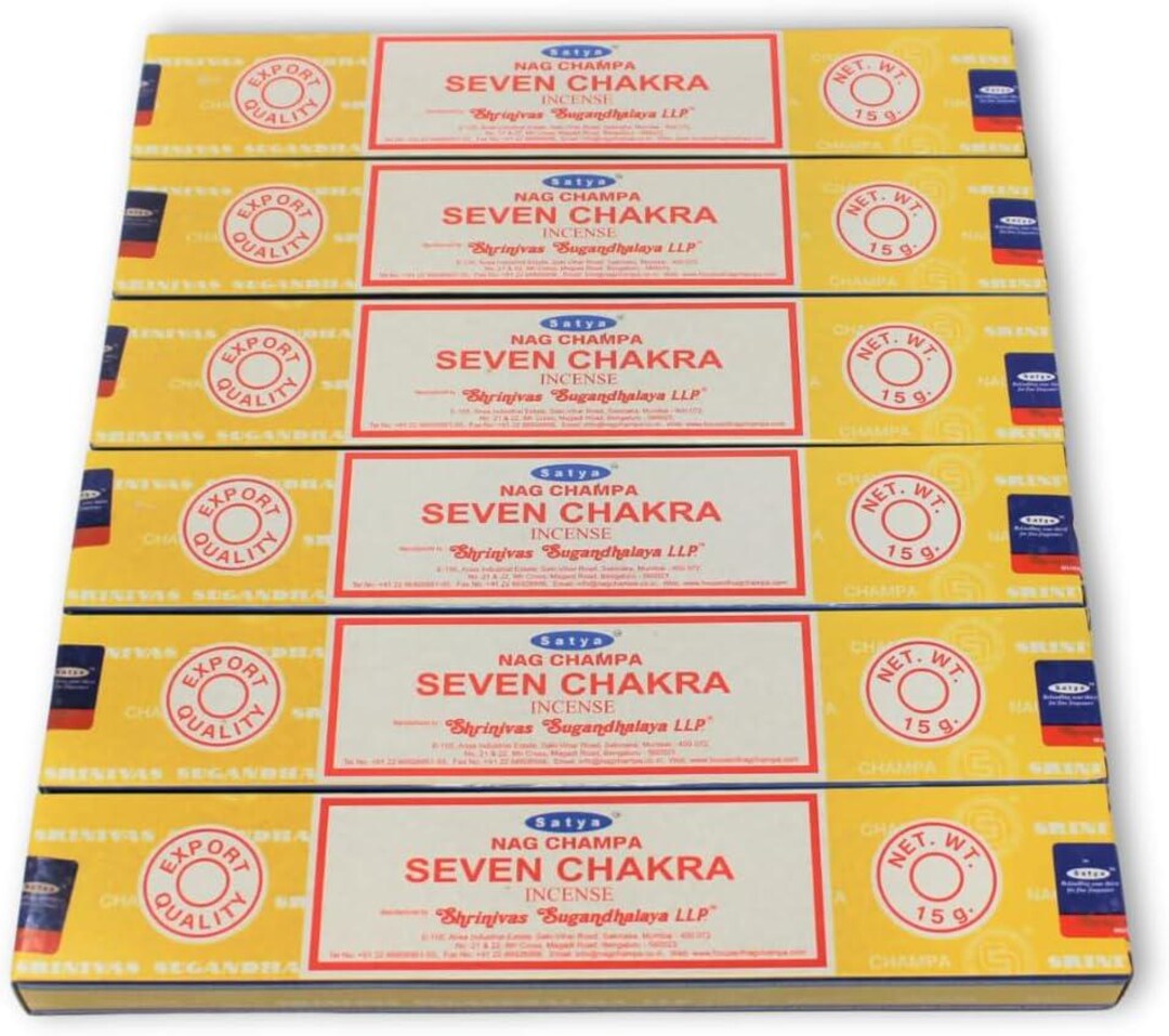 Original Satya Seven Chakra Incense Sticks – Handrolled Fine Quality ...