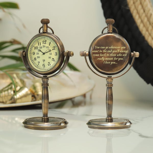 Desk Brass Clocks - Etsy