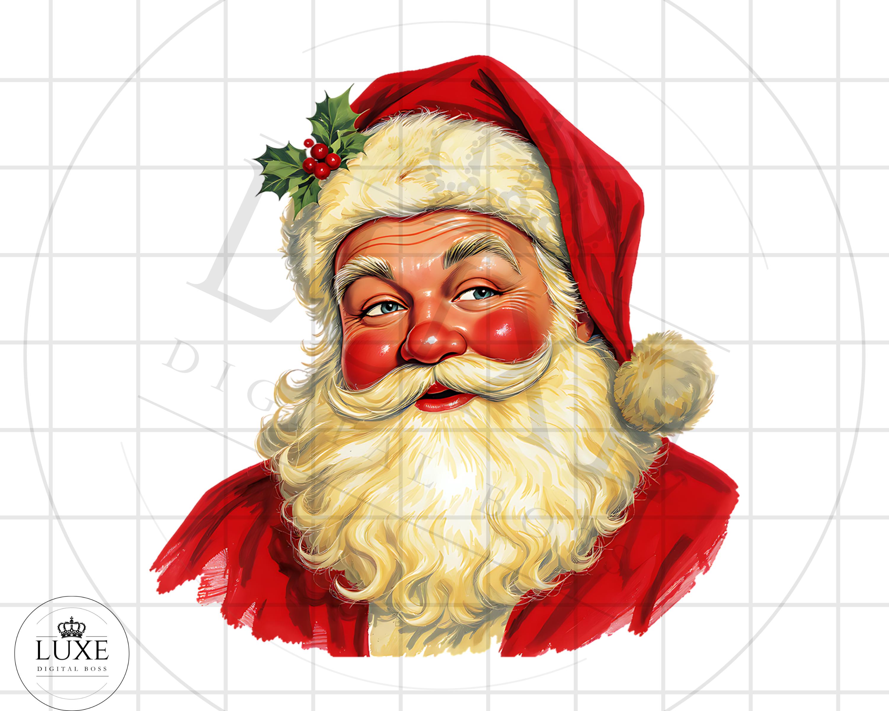 Retro Santa Claus PNG, Santa Claus Sublimation Design, Vintage ...