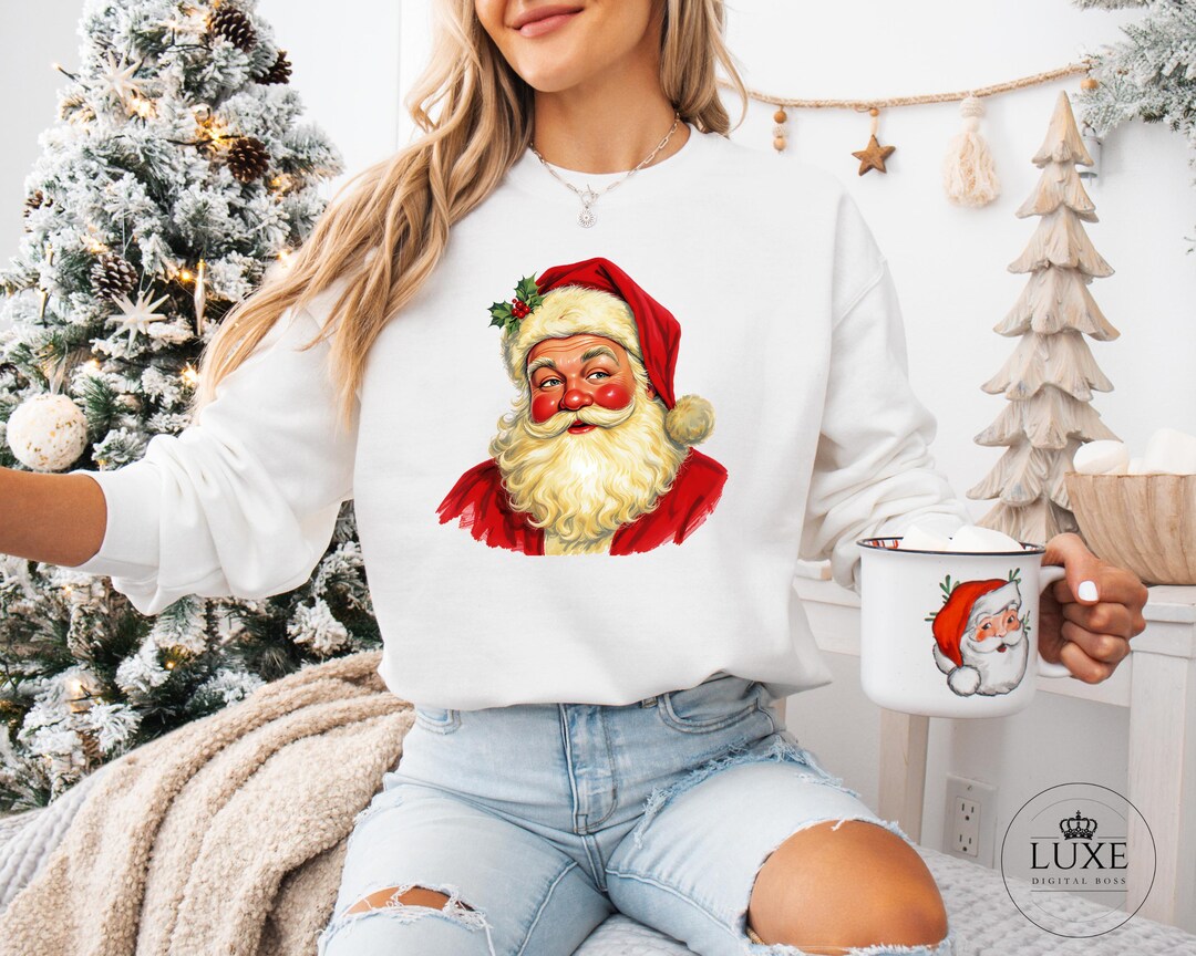Retro Christmas Santa Claus PNG, Christmas Sublime PNG, Vintage ...