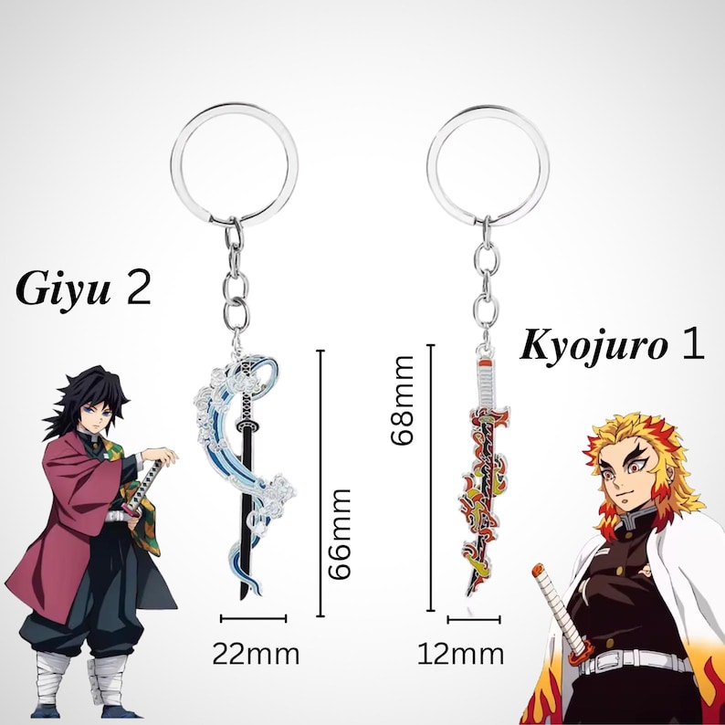 Anime Sword Keychain, Slayer Characters Keychain, Weapon Pendant ...