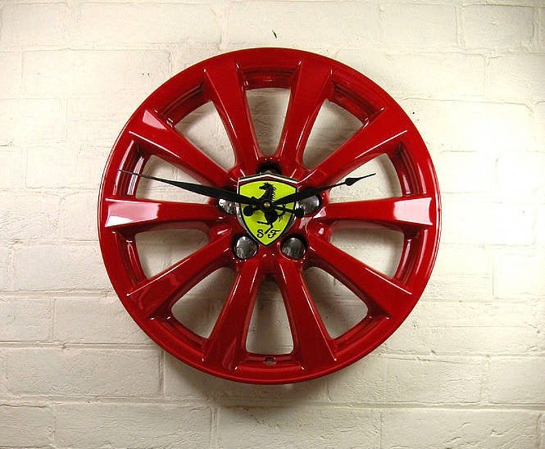 Ferrari Themed Genuine Alloy Wheel Wall Clock - Etsy