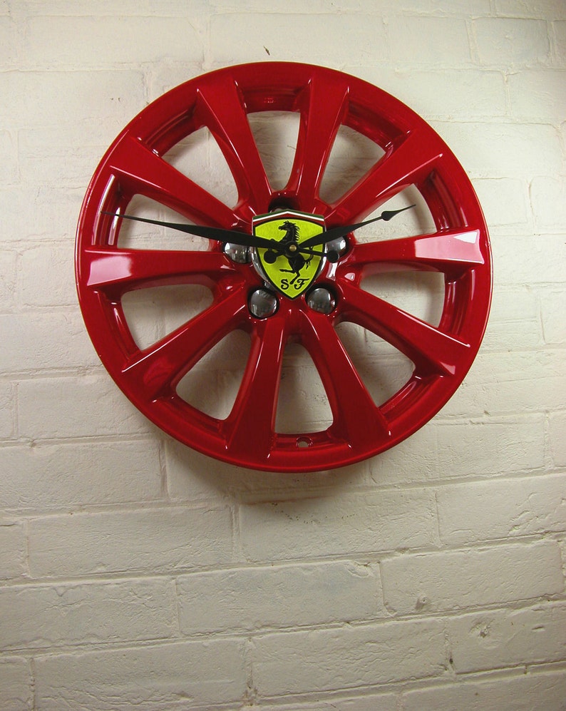 Ferrari Themed Genuine Alloy Wheel Wall Clock - Etsy