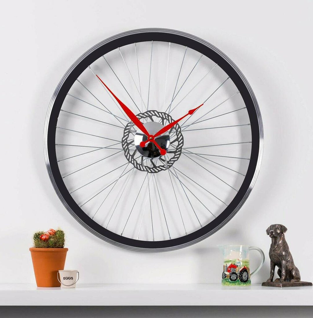 Racing Bike Wheel Clock With Brake Disc 56cm - Etsy