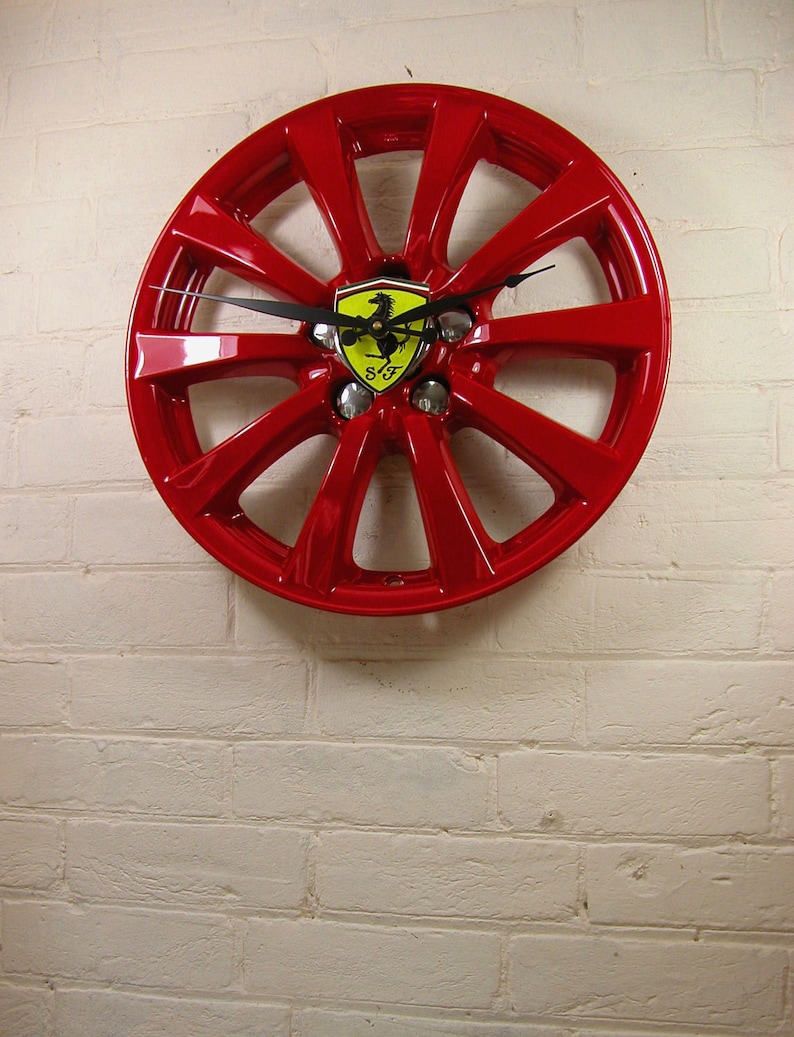 Ferrari Themed Genuine Alloy Wheel Wall Clock - Etsy