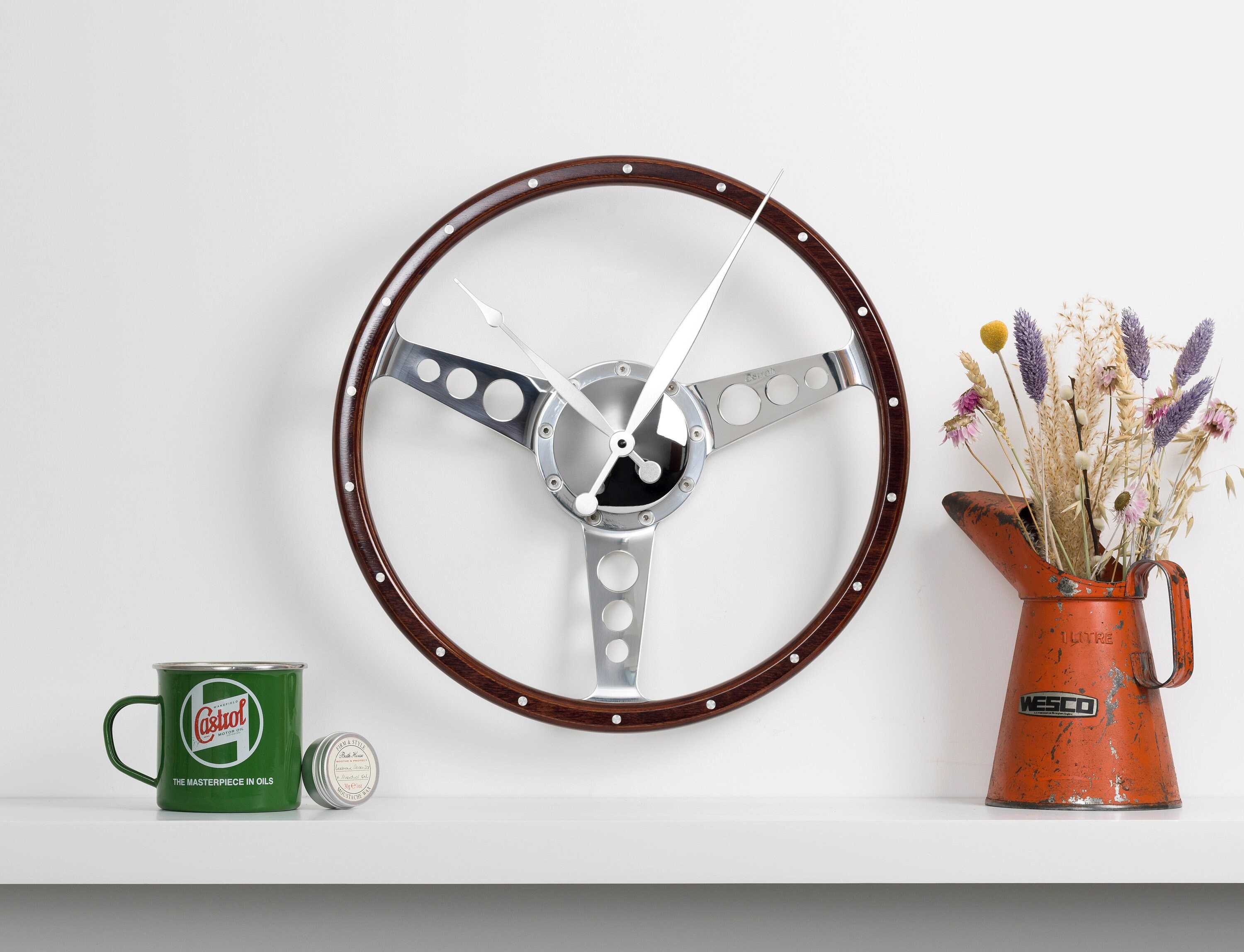 For Chris Handmade Classic Car Walnut Steering Wheel Clock - Etsy