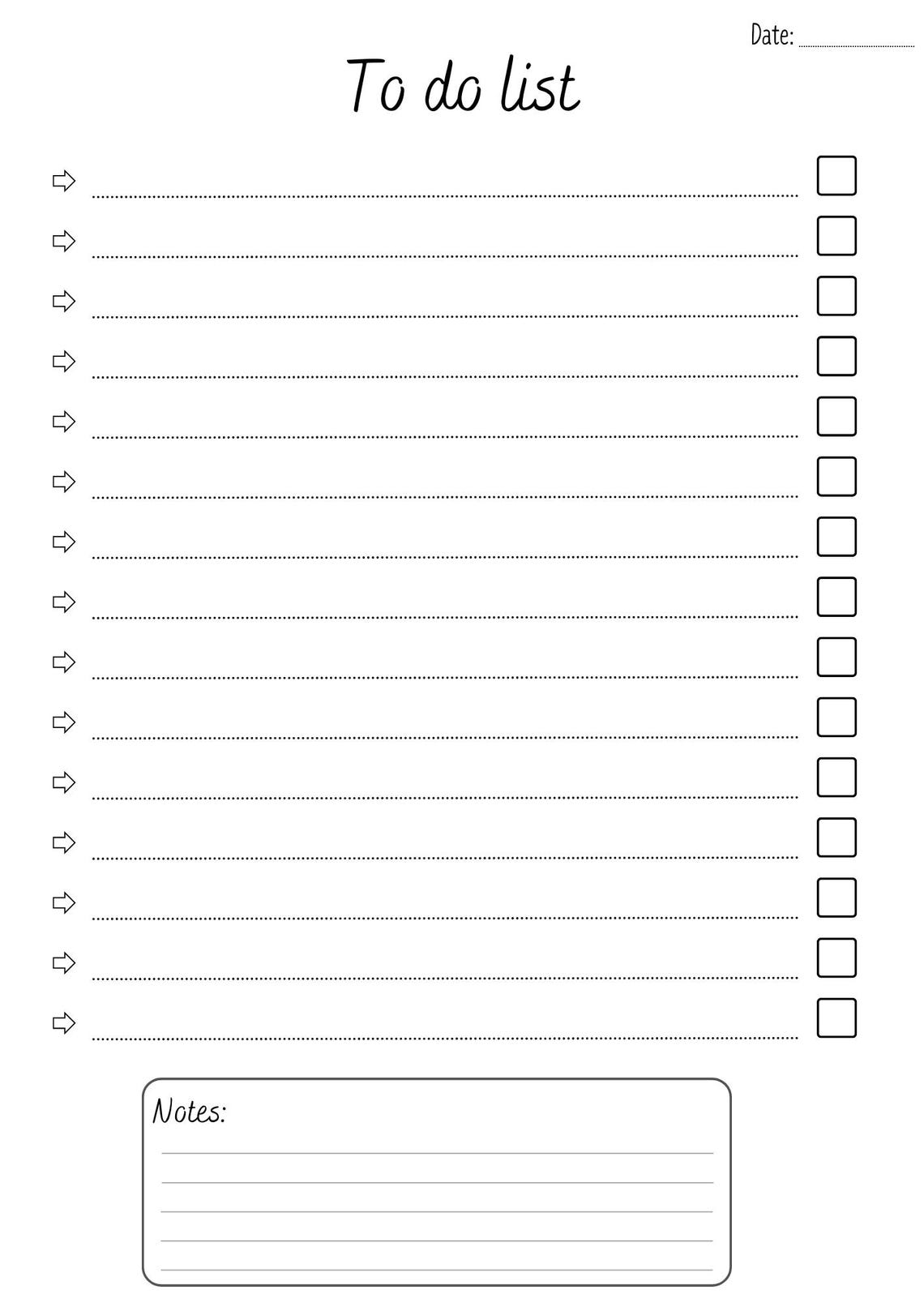 To Do List, to Do List Template, Printable to Do List, Goodnotes ...