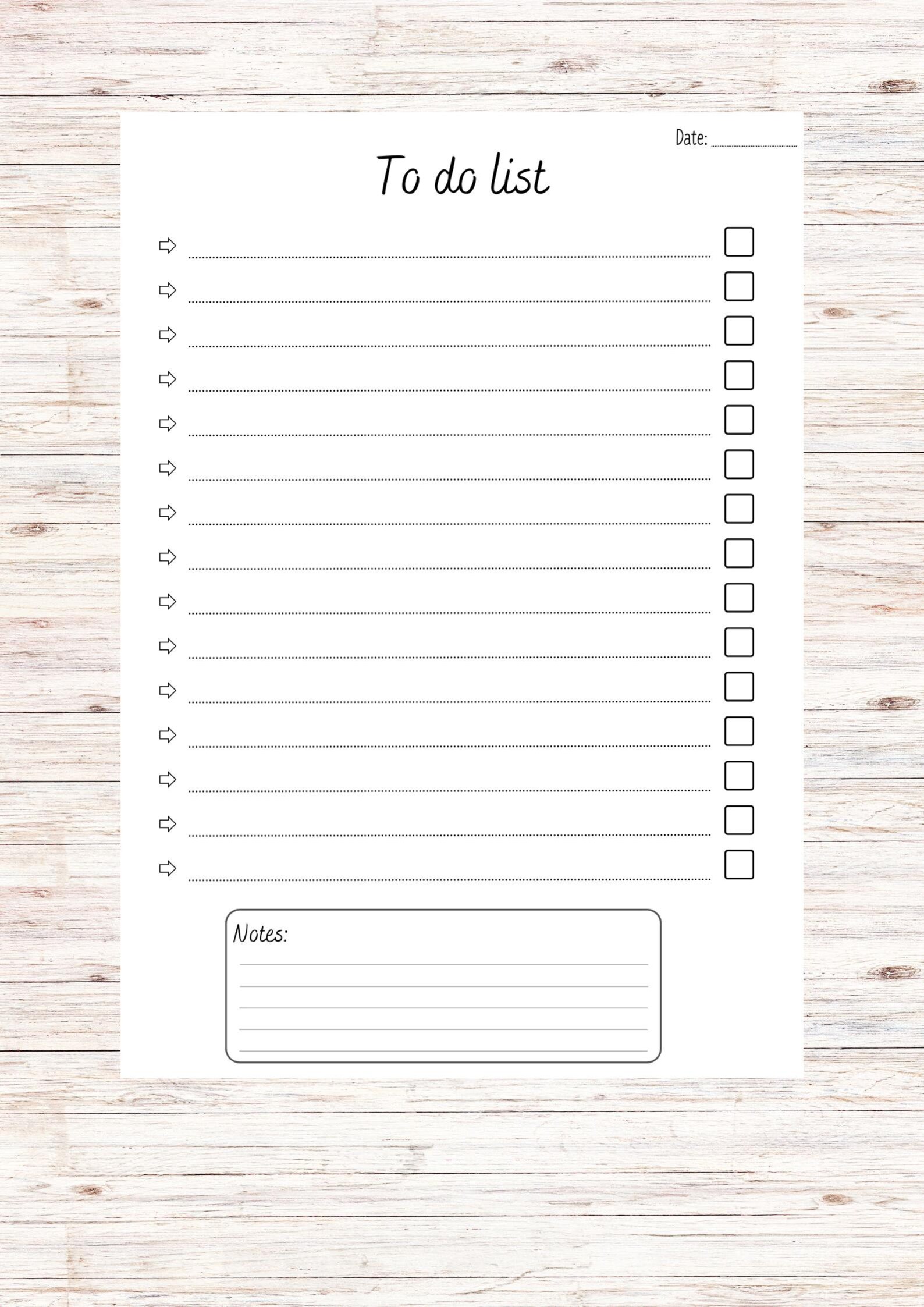 To Do List, to Do List Template, Printable to Do List, Goodnotes ...