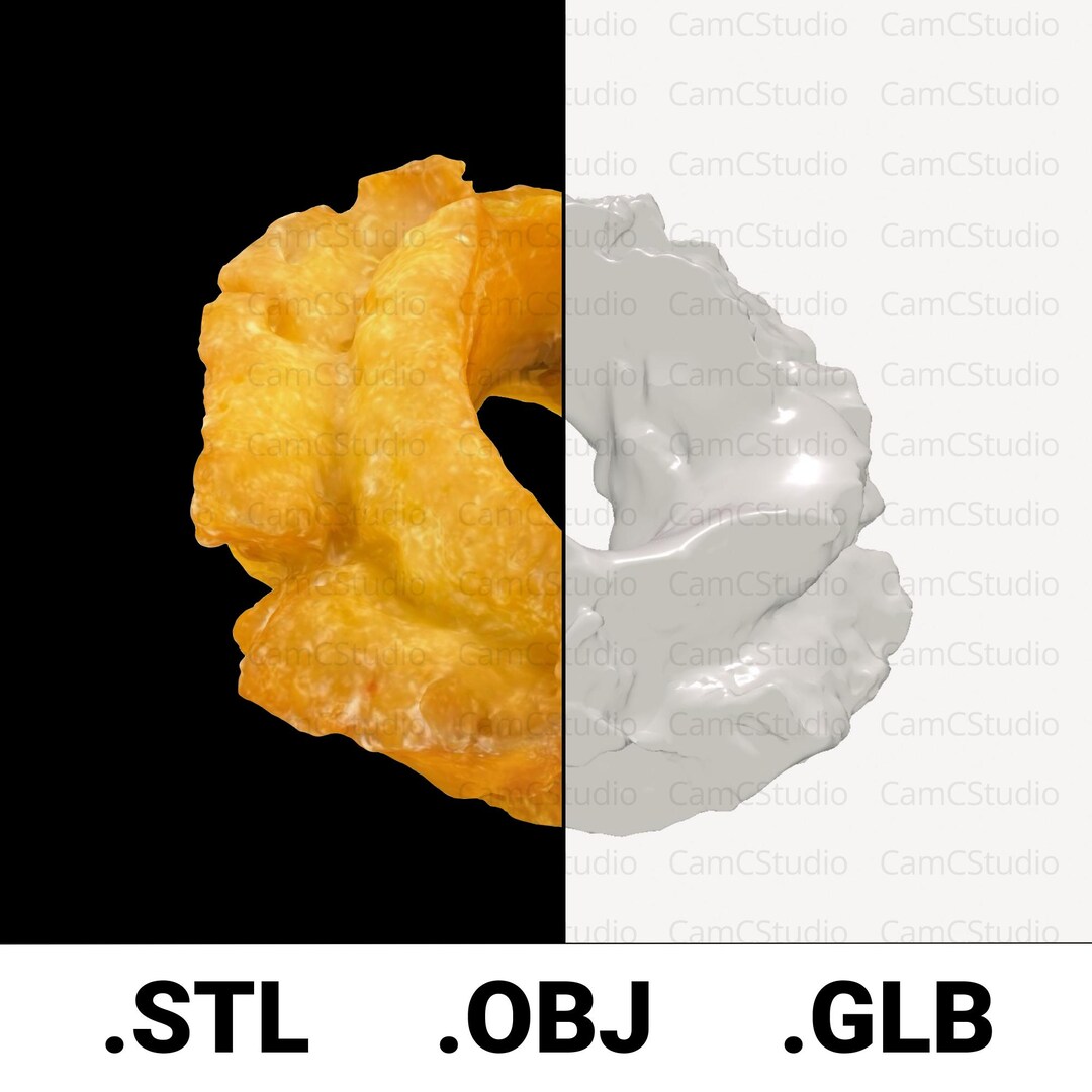 3D Donut STL Printing File – Old Fashioned Cake Doughnut 3D Scan Model ...