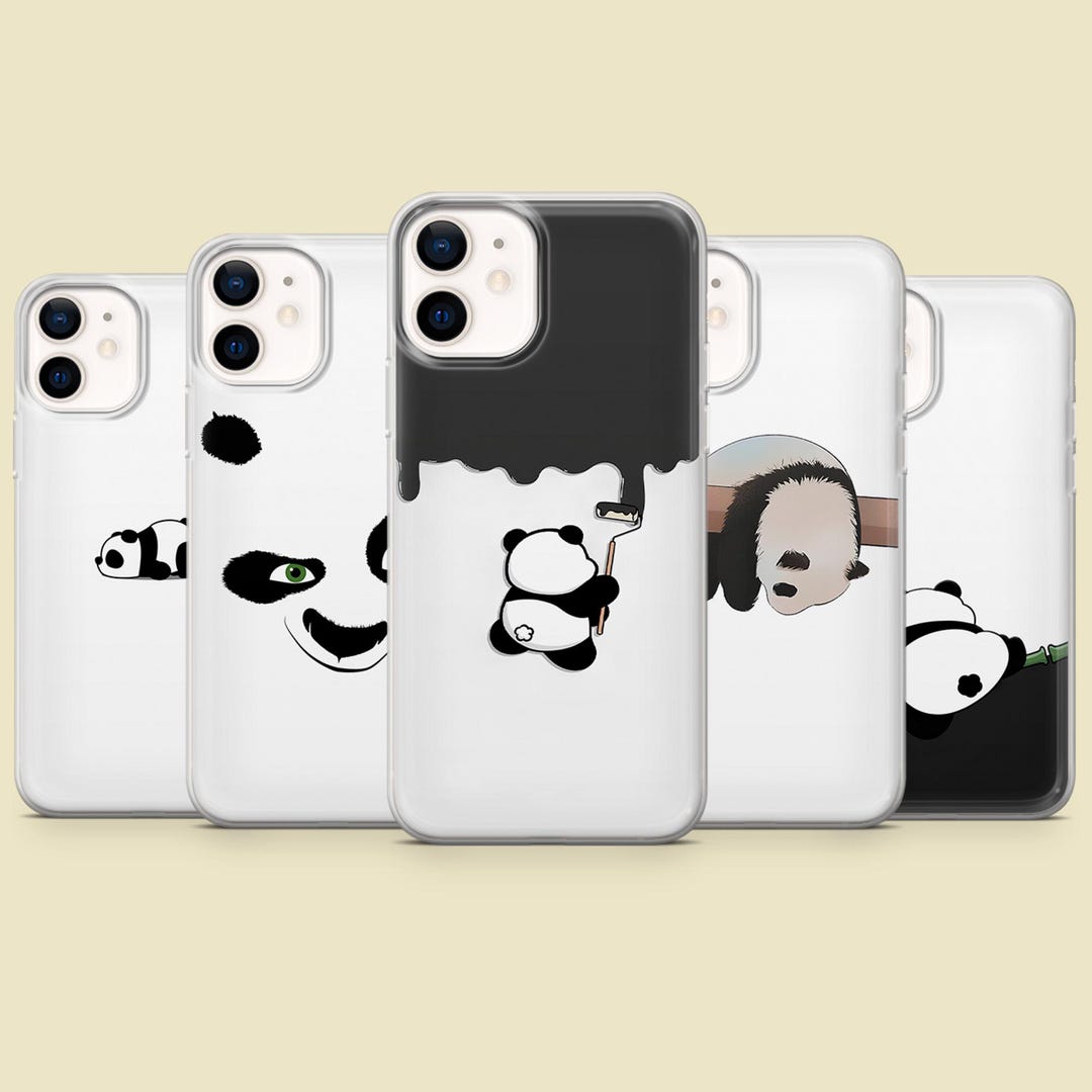Cute Panda Phone Case Animal Cover for iPhone 16 Pro Max 15 14 13 12 11 ...