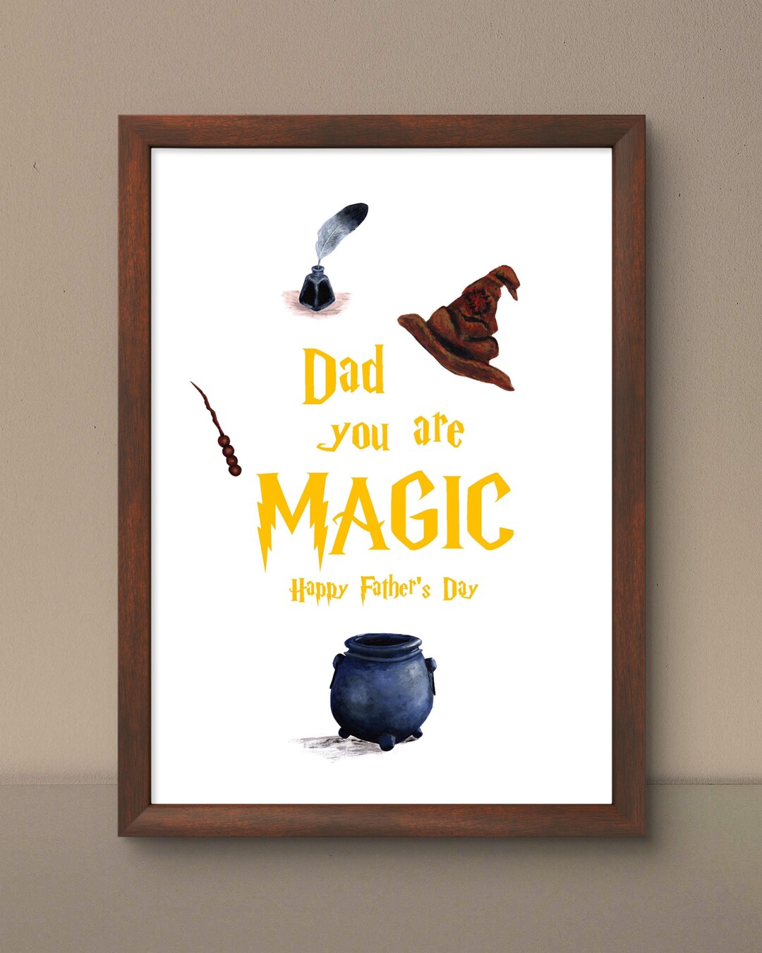 Wizard Father’s Day Printable Gift – Magical Digital Download Keepsake ...