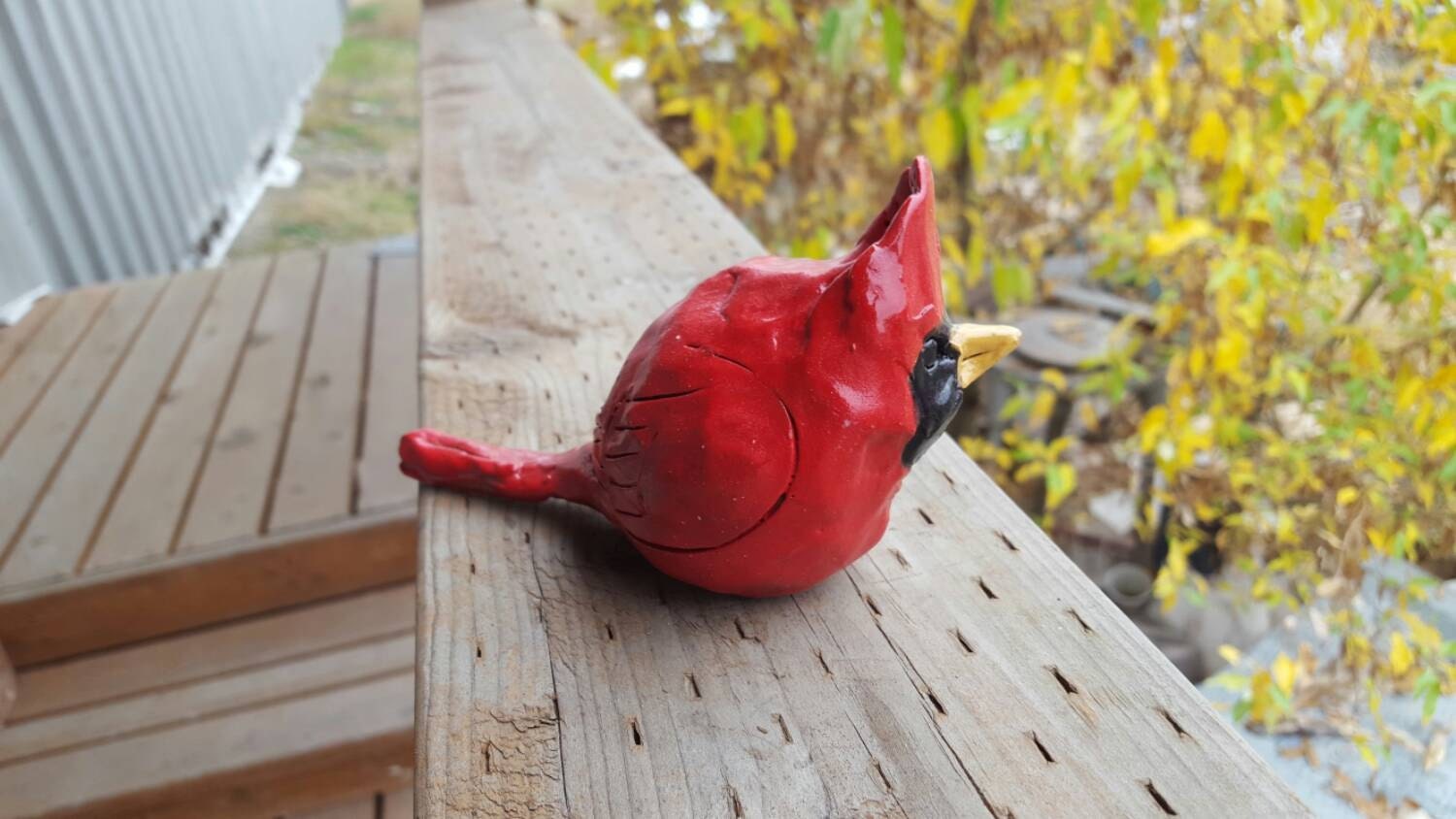 Stoneware Cardinal Sculpture - Etsy