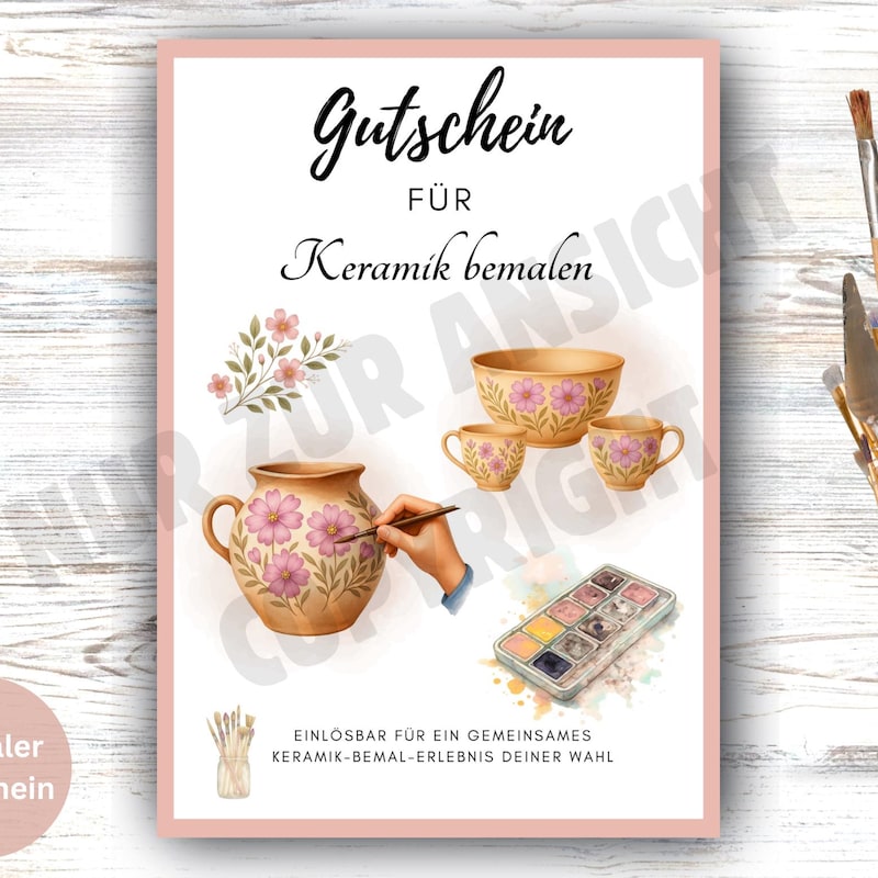 Gutschein Keramik Bemalen Basteln
