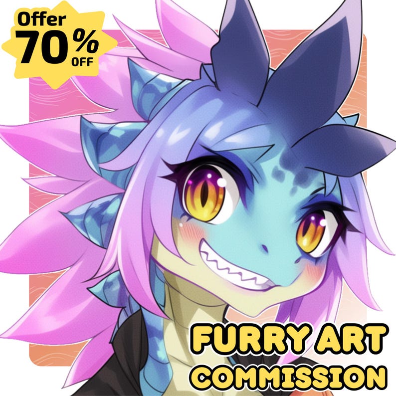 Headshot Package | Custom Furry Anime Art Commission, Icon PFP, Fursona ...