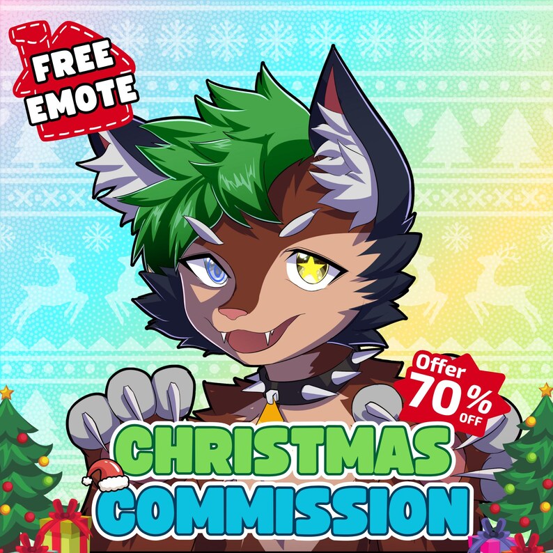 Custom Furry Art Commission | Anime Furry Headshot Icon PFP | Fursona ...