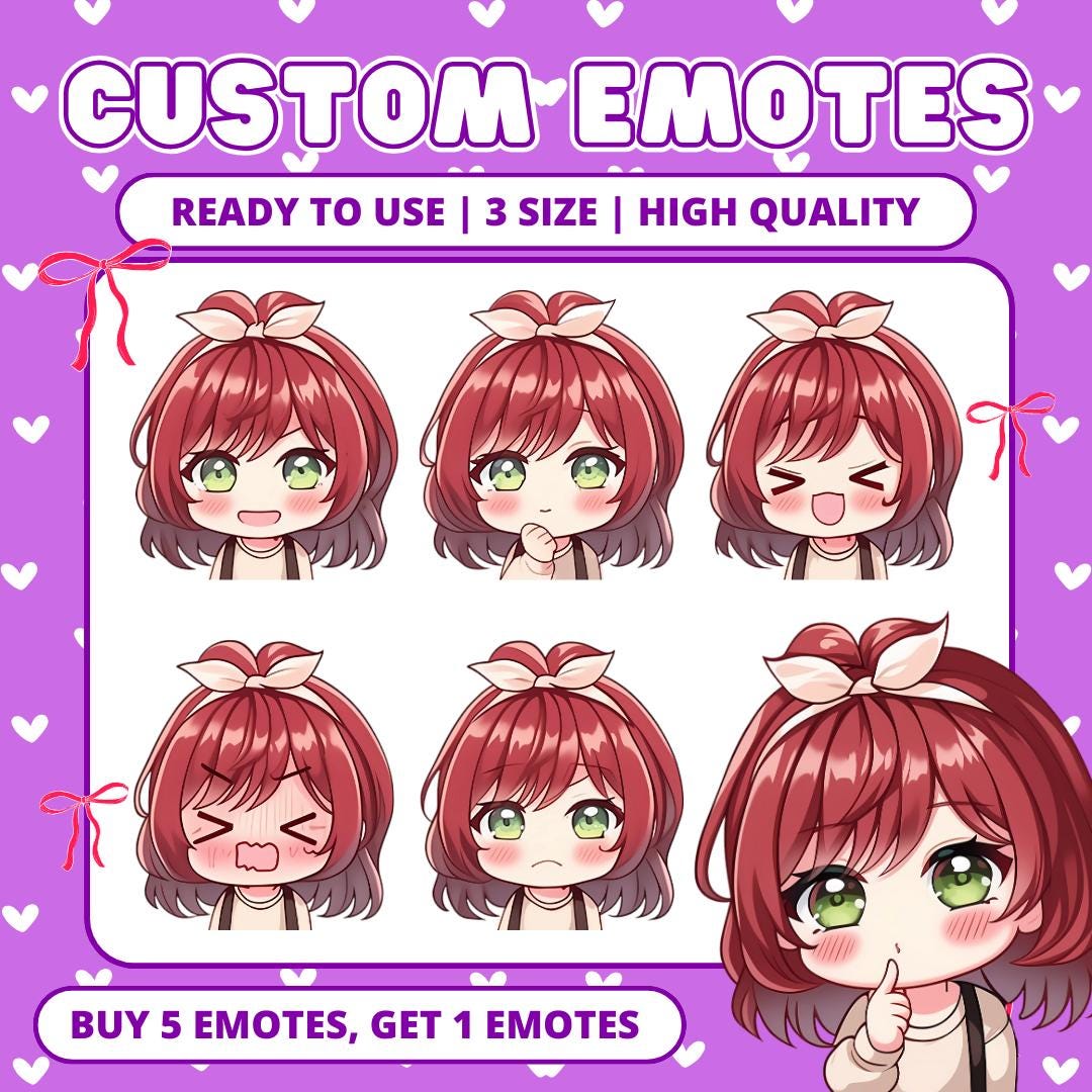 Custom Twitch Emotes, Kick Emotes, Animated Emotes, Vtuber Emotes, Sub ...