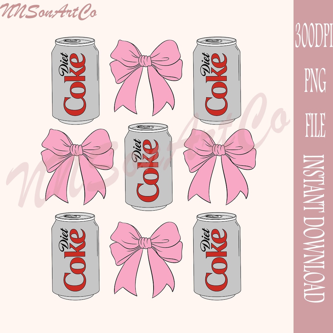 Coquette Bow Diet Coke Png, Girly Soda Drink Png, Aesthetic Girly Png ...