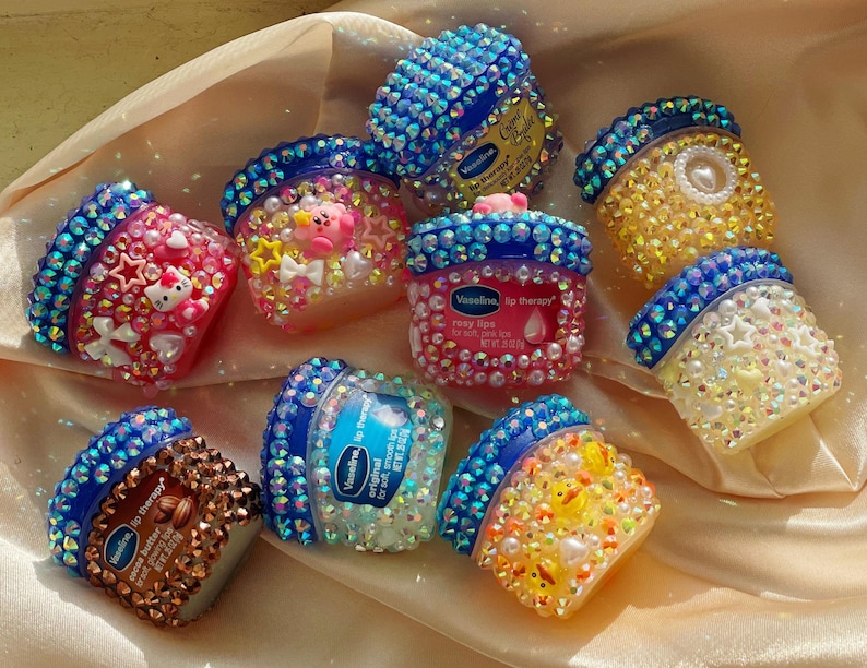 Custom Rhinestone Mini Vaseline Containers - Etsy