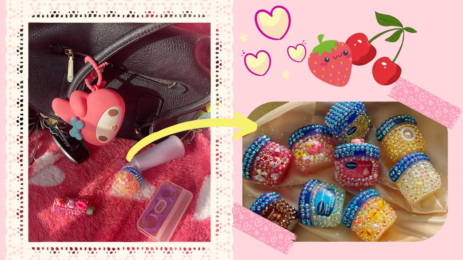 Custom Rhinestone Mini Vaseline Containers - Etsy