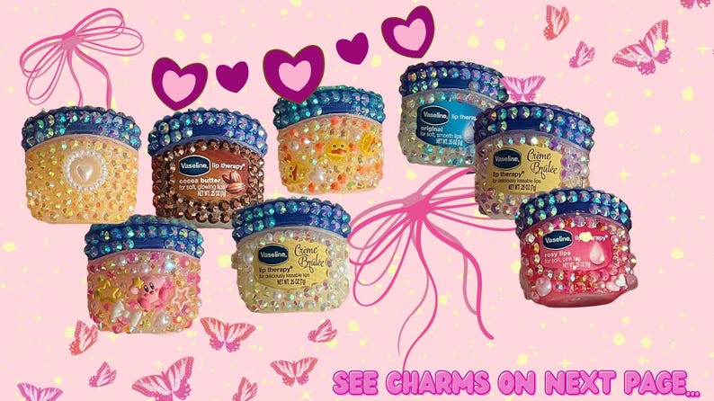 Custom Rhinestone Mini Vaseline Containers - Etsy