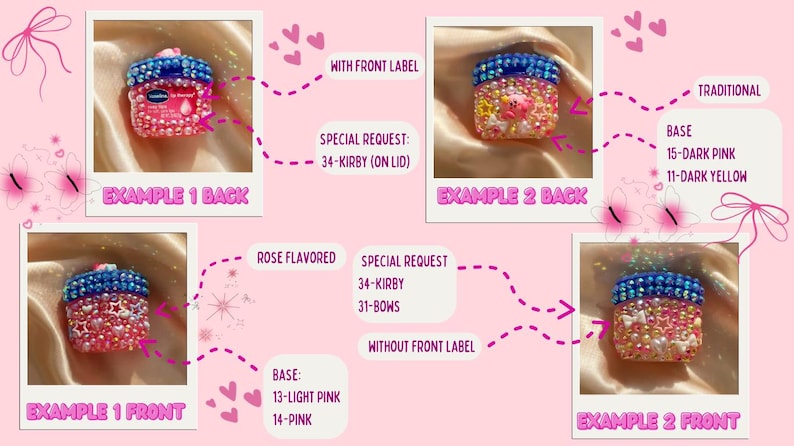 Custom Rhinestone Mini Vaseline Containers - Etsy