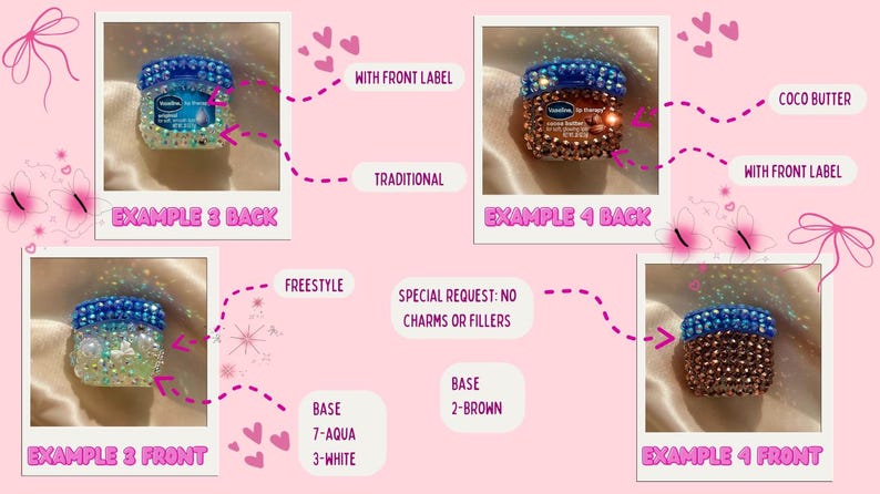 Custom Rhinestone Mini Vaseline Containers - Etsy