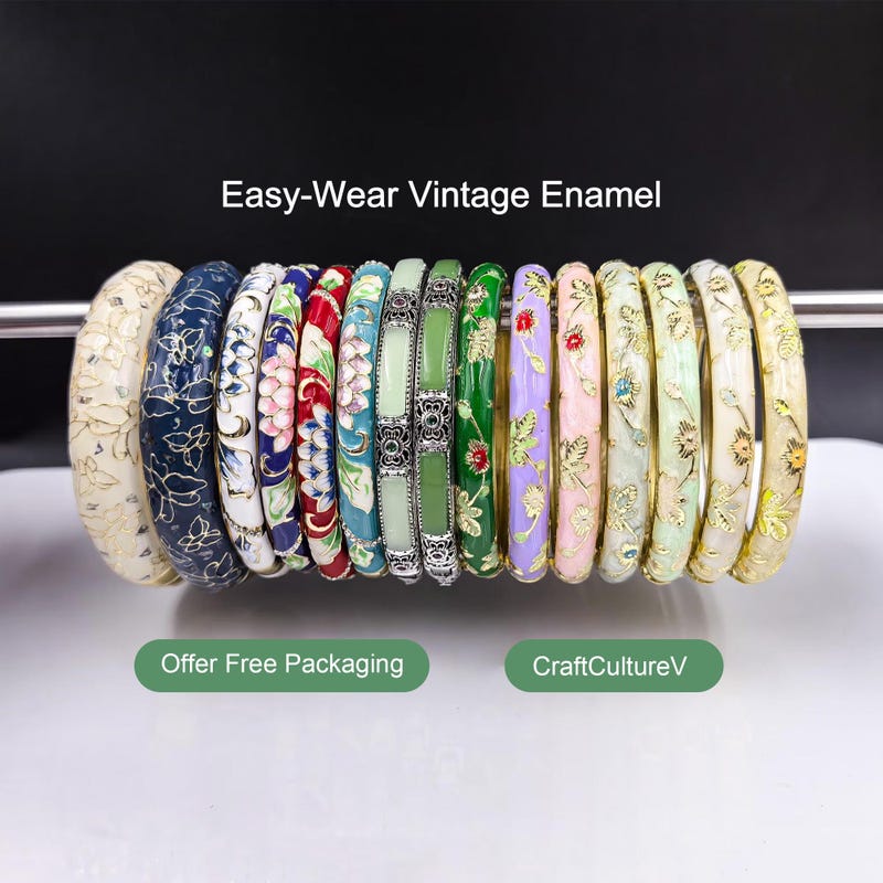 White Gold Floral Bangle - Etsy