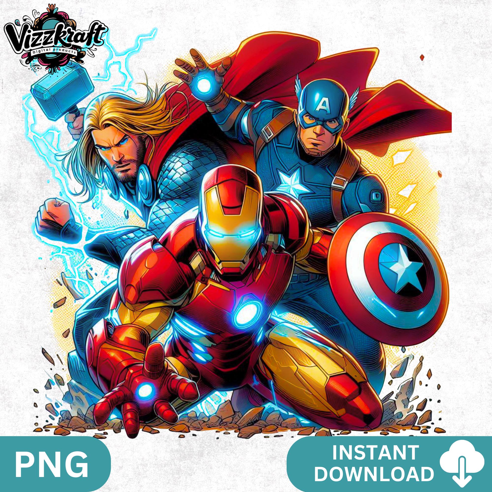 Super Hero PNG Clipart Set: High-resolution Graphics (digital Download ...