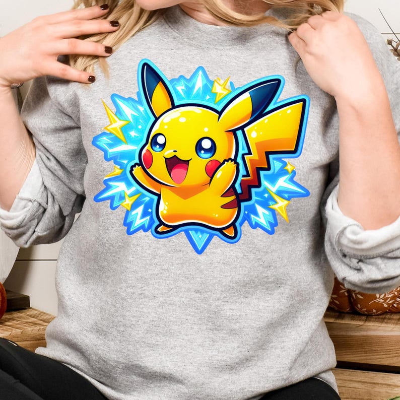 Cartoon Pikachu PNG Clipart: Splash Design (digital Download) - Etsy