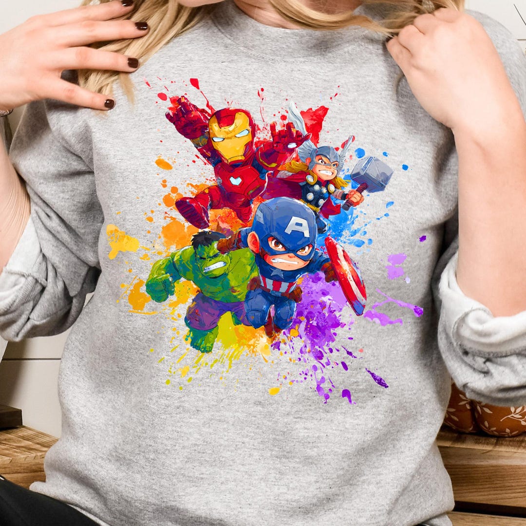 Cartoon Hero Squad PNG: Comic Team Clipart for Kids (digital Download ...