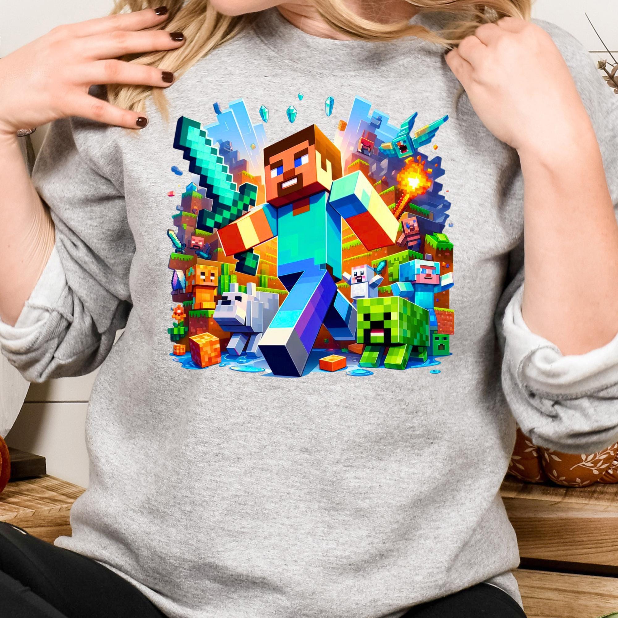 Minecraft PNG File for Sublimation, Minecraft Shirt PNG, High ...