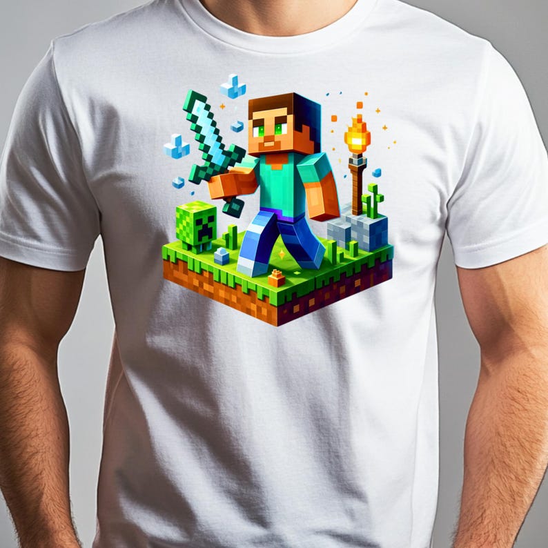 Minecraft PNG File for Sublimation, Minecraft Shirt PNG, High ...