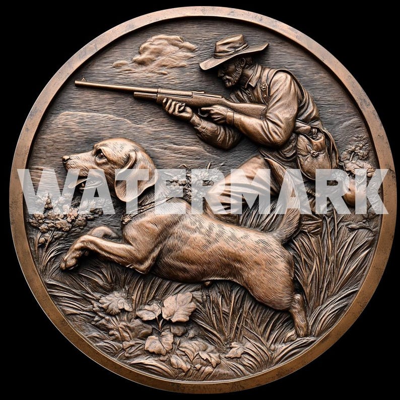 Hunter / Fiber Laser Cut Depth Map 3D PNG File / Depth Engraving ...