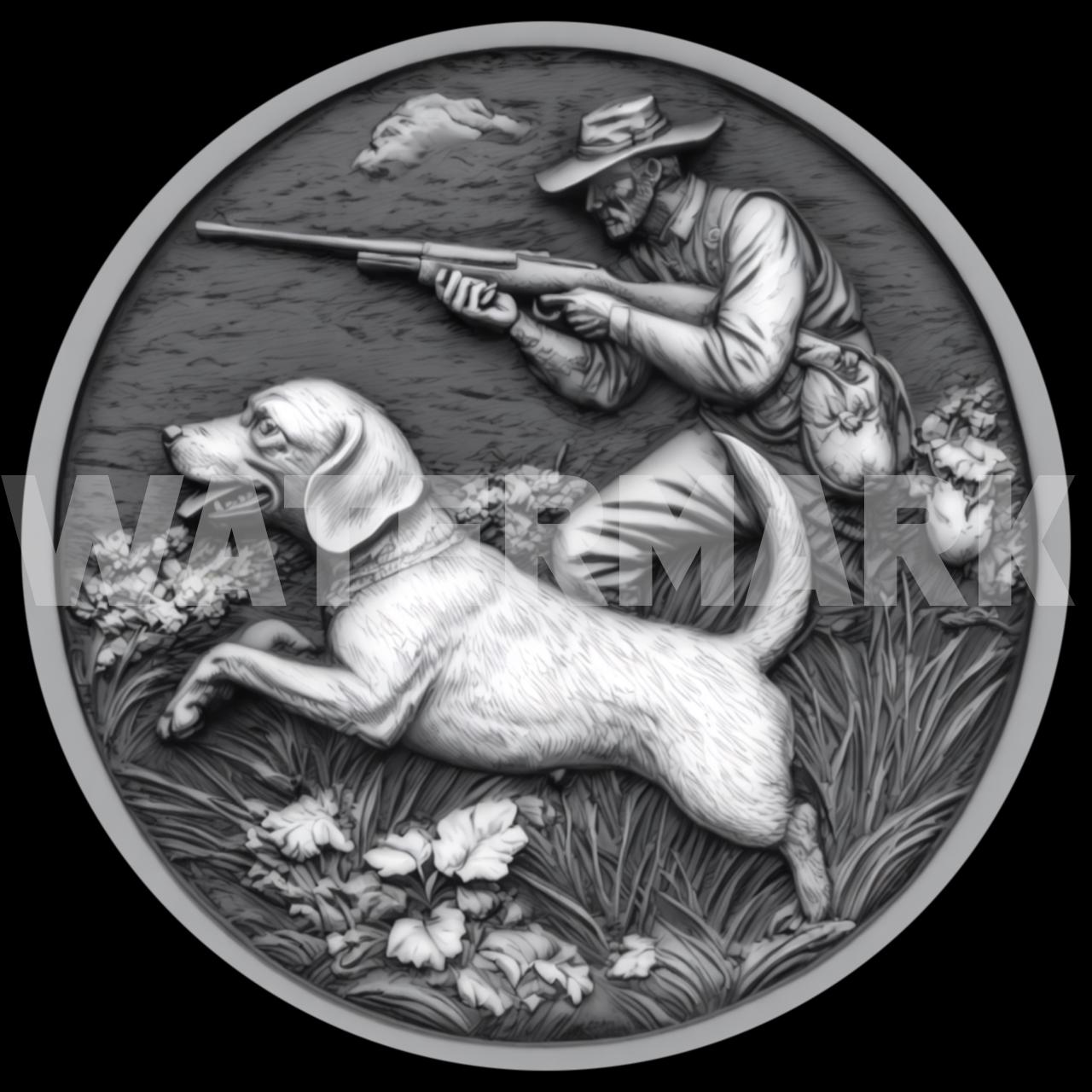 Hunter / Fiber Laser Cut Depth Map 3D PNG File / Depth Engraving ...