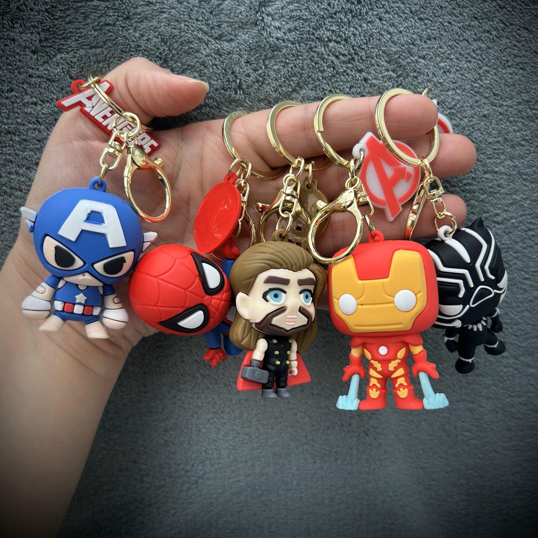 The Avengers Keychain, Captain America Keyring, Iron Man Keyring, Thor ...