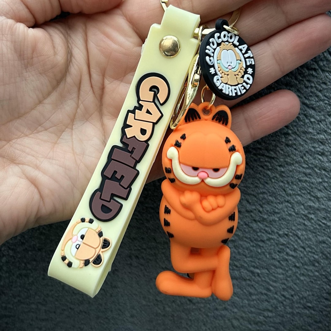 Garfield Keychain, Toy, Gift, Minifigure, Garfield Keyring - Etsy